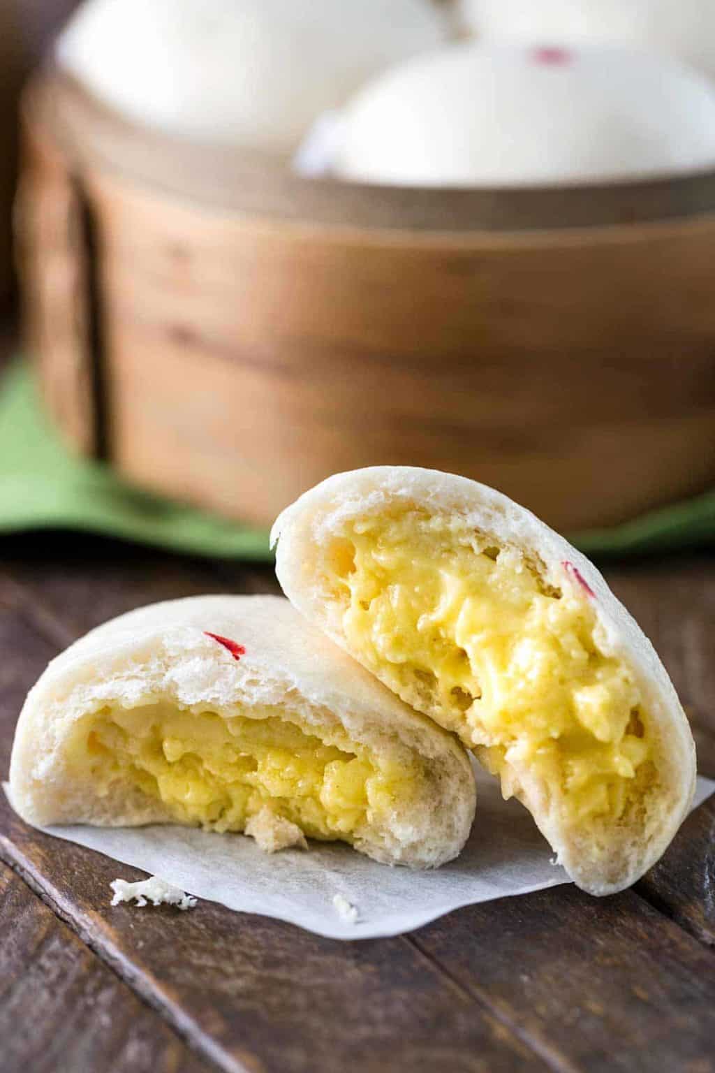 Bollos chinos de crema pastelera al vapor (Nai Wong Bao) | NCGo