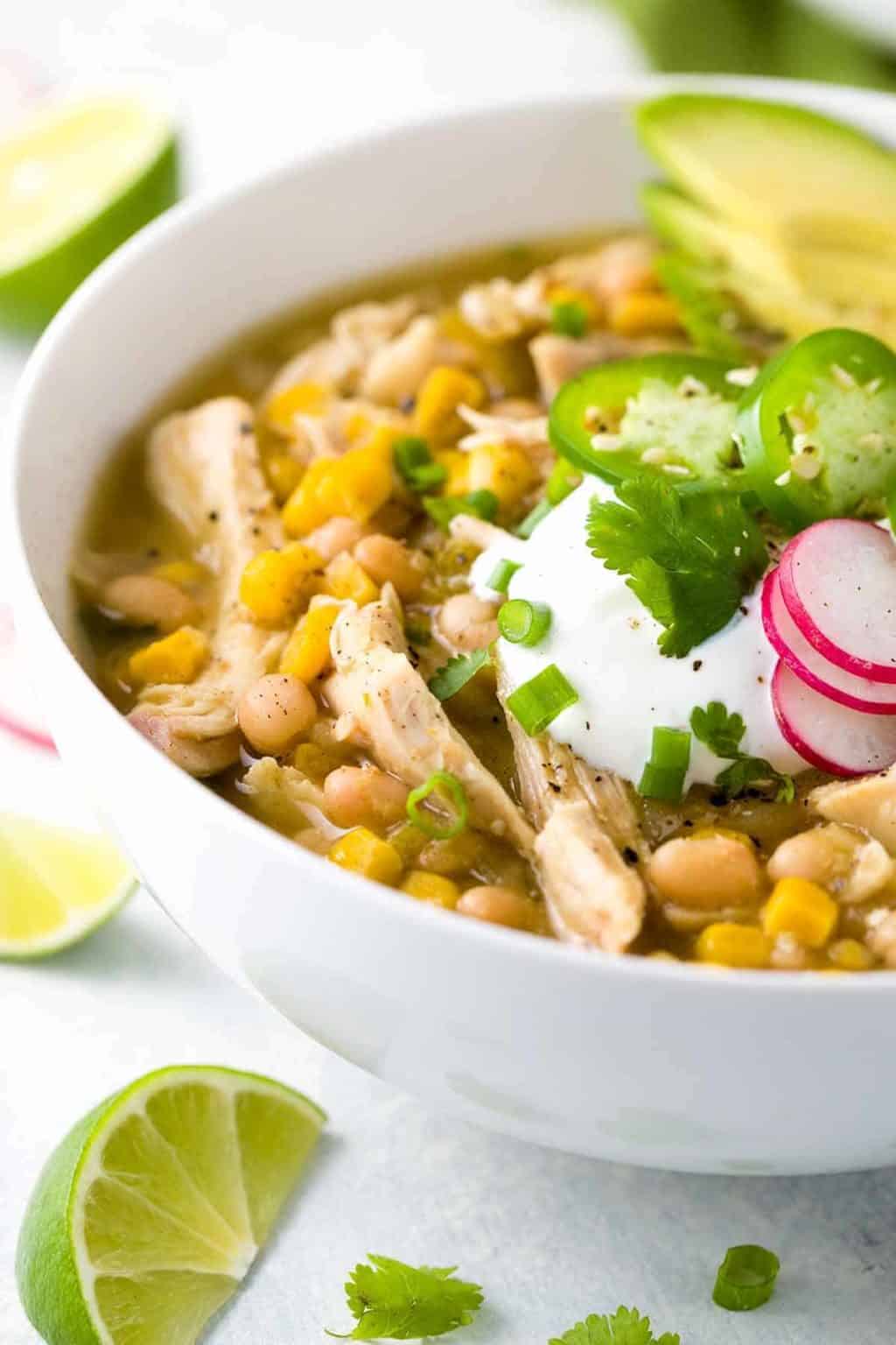 White Bean Chicken Chili Crockpot Recipe - Jessica Gavin