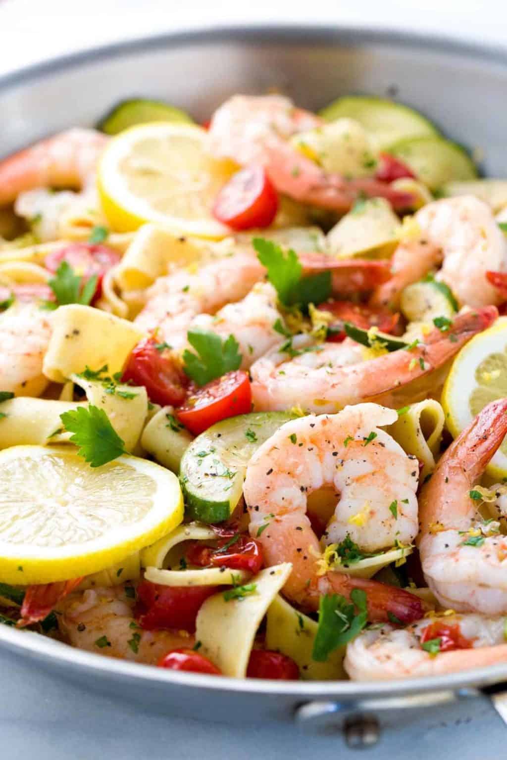 Shrimp Pasta with Lemon Garlic Sauce - Jessica Gavin