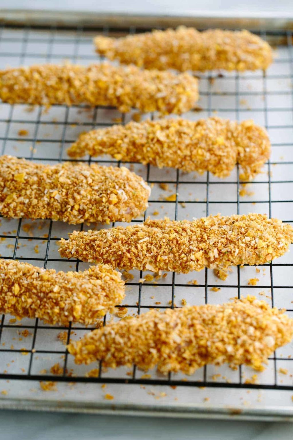Cereal Coated Baked Chicken Tenders - Jessica Gavin