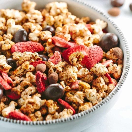 Chocolate Aztec Popcorn with Strawberries - Jessica Gavin