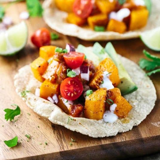 Roasted Butternut Squash Tacos - Jessica Gavin