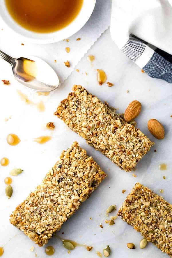 Baked Paleo Energy Bars with Nuts and Seeds - Jessica Gavin
