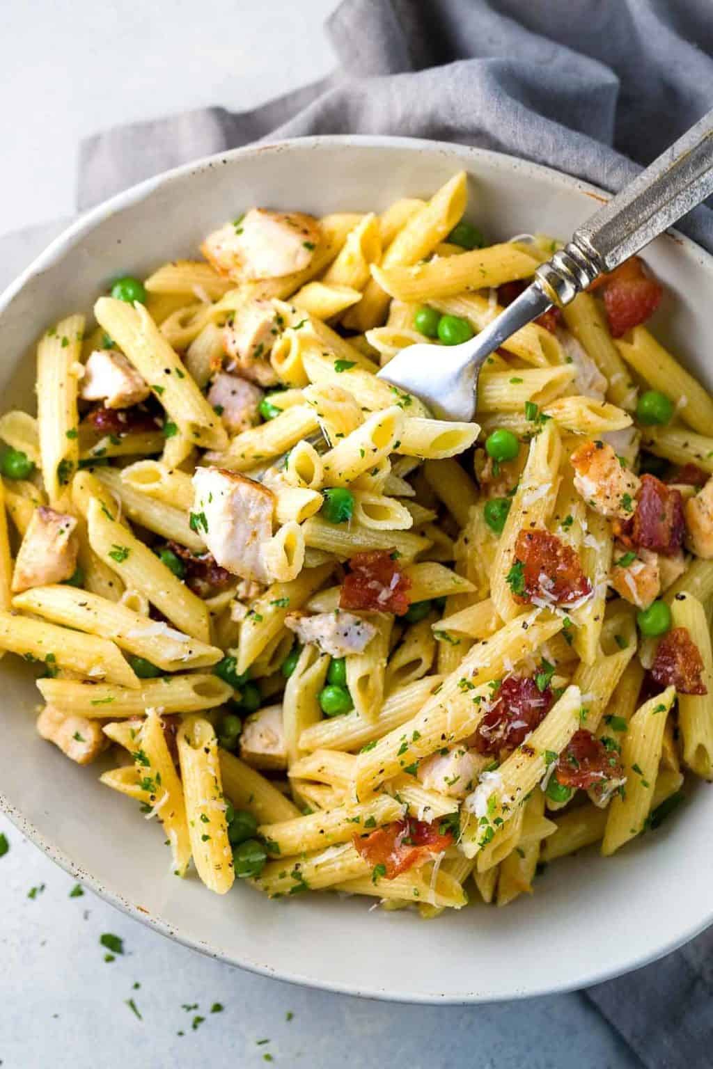 Chicken Penne Carbonara - Jessica Gavin