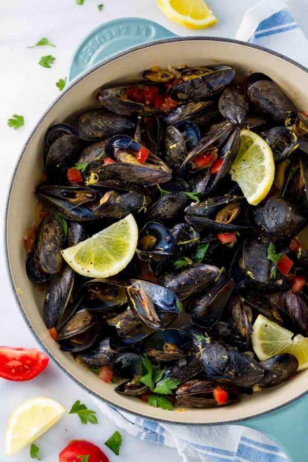Steamed Mussels with White Wine and Garlic - Jessica Gavin