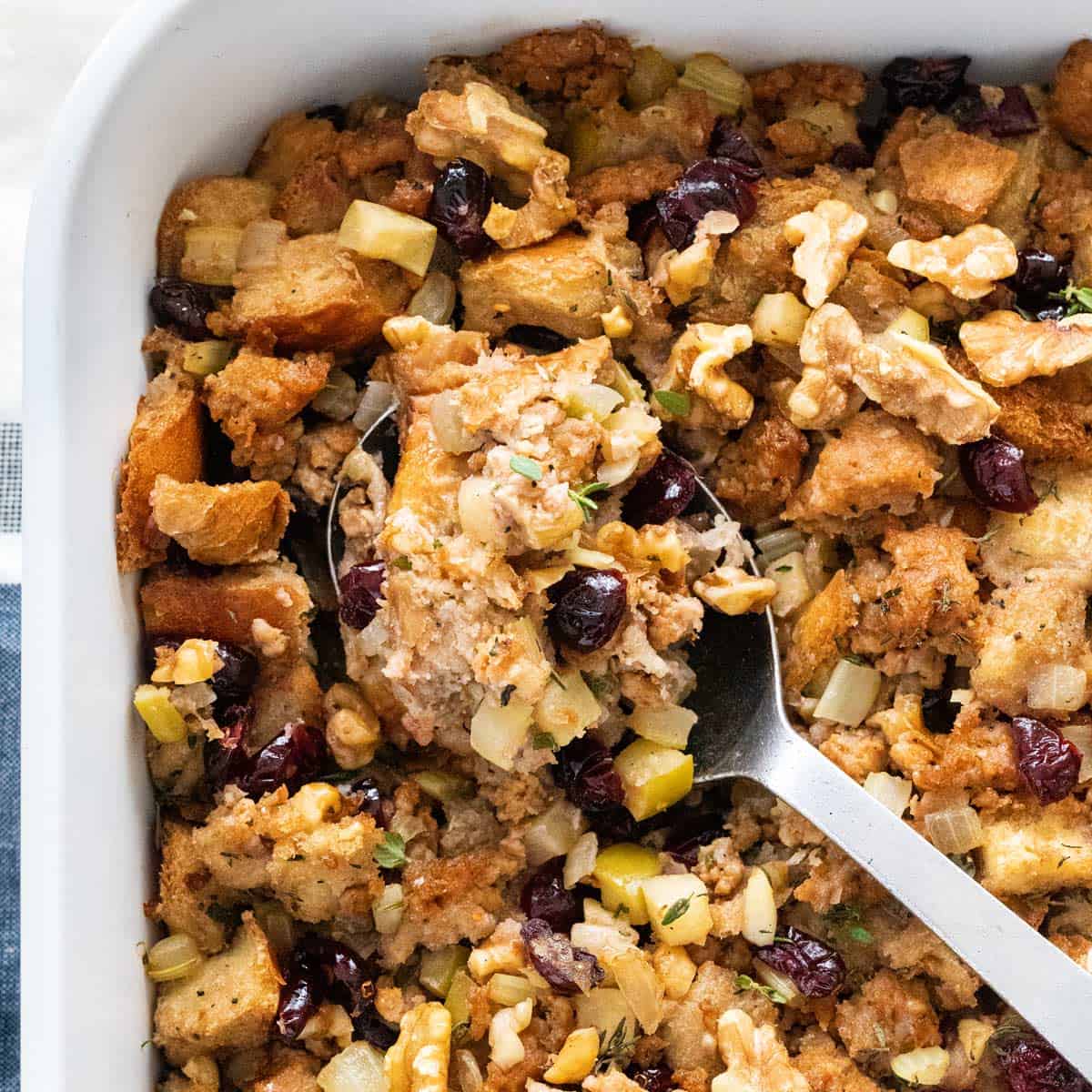 Easy Herb Sausage Stuffing Recipe - Jessica Gavin