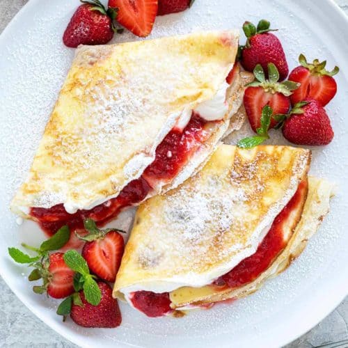Strawberry Crepes with Homemade Whipped Cream - Jessica Gavin