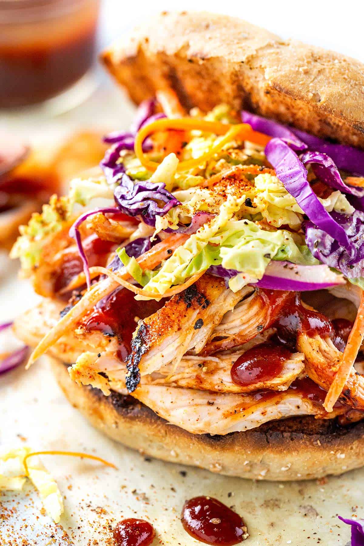 BBQ Chicken Sandwiches with Coleslaw - Jessica Gavin