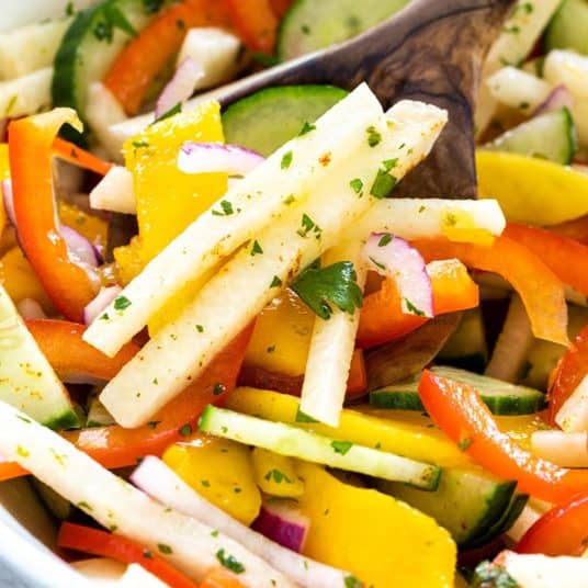Jicama Salad with Cilantro-Lime Dressing - Jessica Gavin