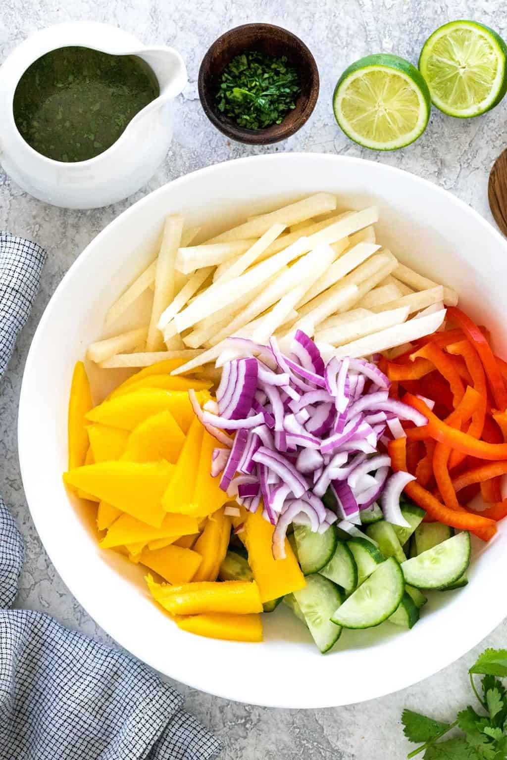 Jicama Salad with Cilantro-Lime Dressing - Jessica Gavin