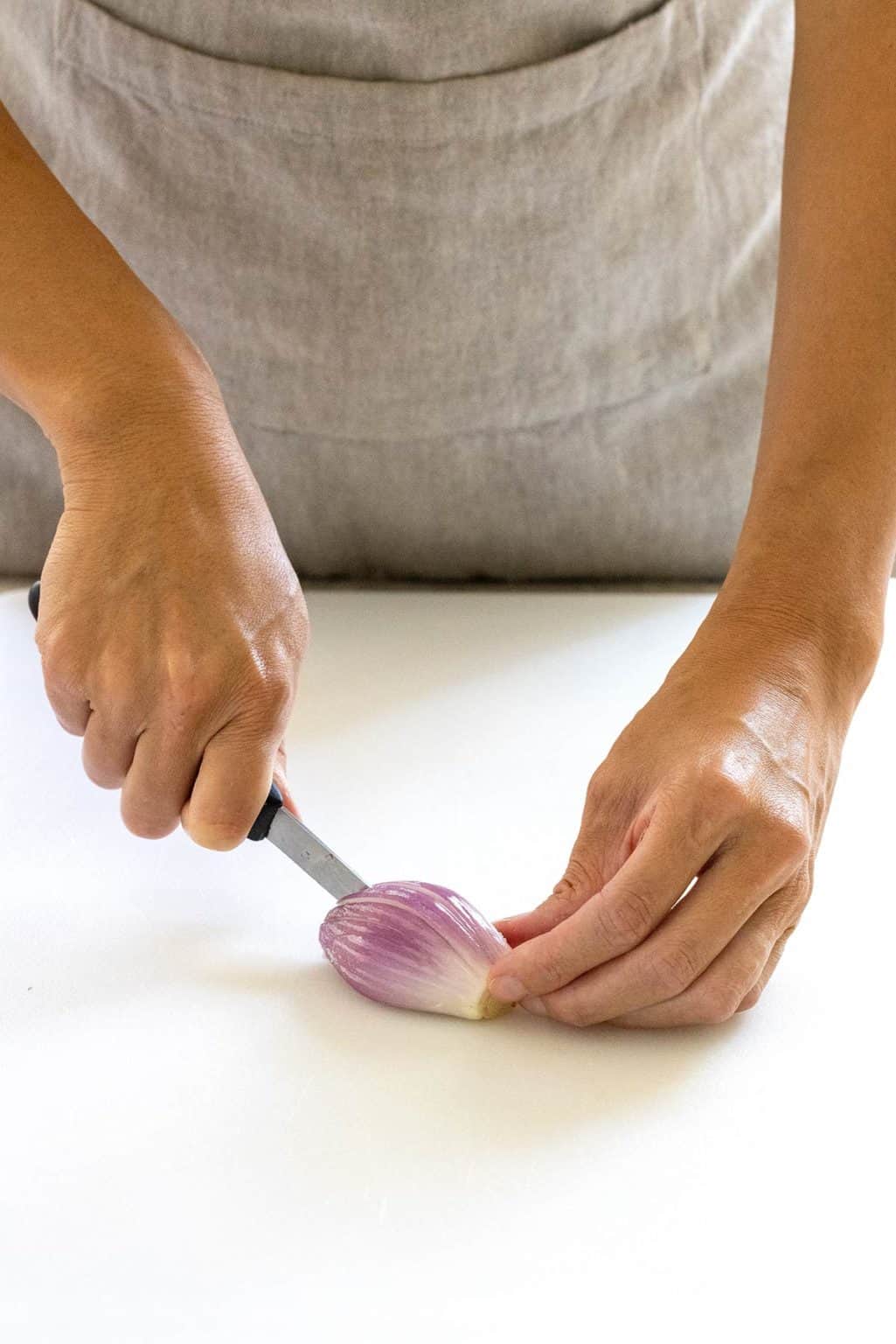 How to Cut Shallots (3 Ways) - Jessica Gavin