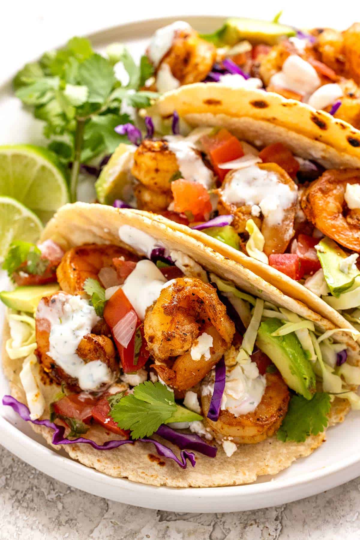 Shrimp Tacos Recipe with Sauce - Jessica Gavin